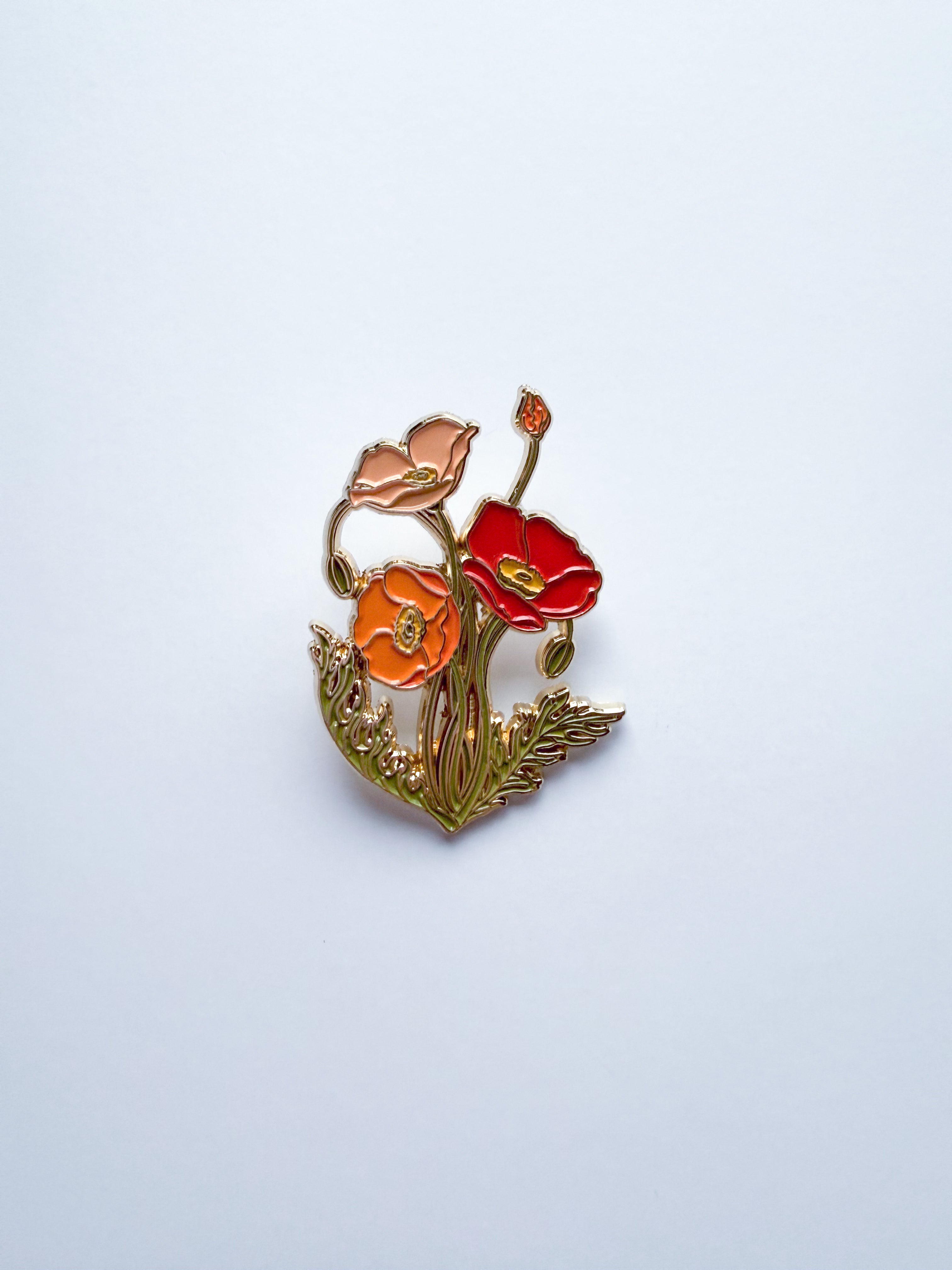 Poppy Enamel Pin – Humble Flourishing